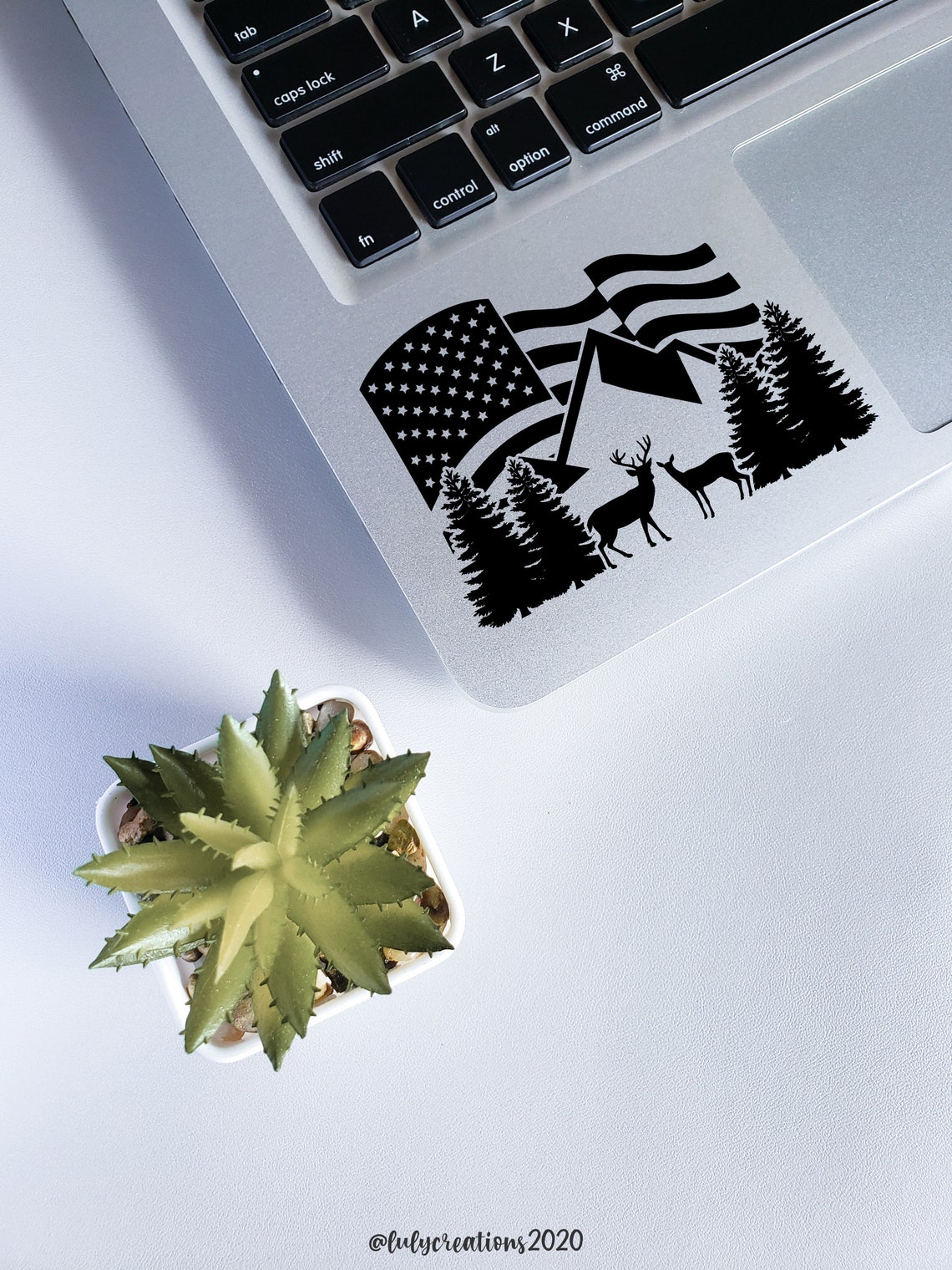 Deer USA Flag Scene Vinyl Decal Deer Hunting Decal Deer | Etsy