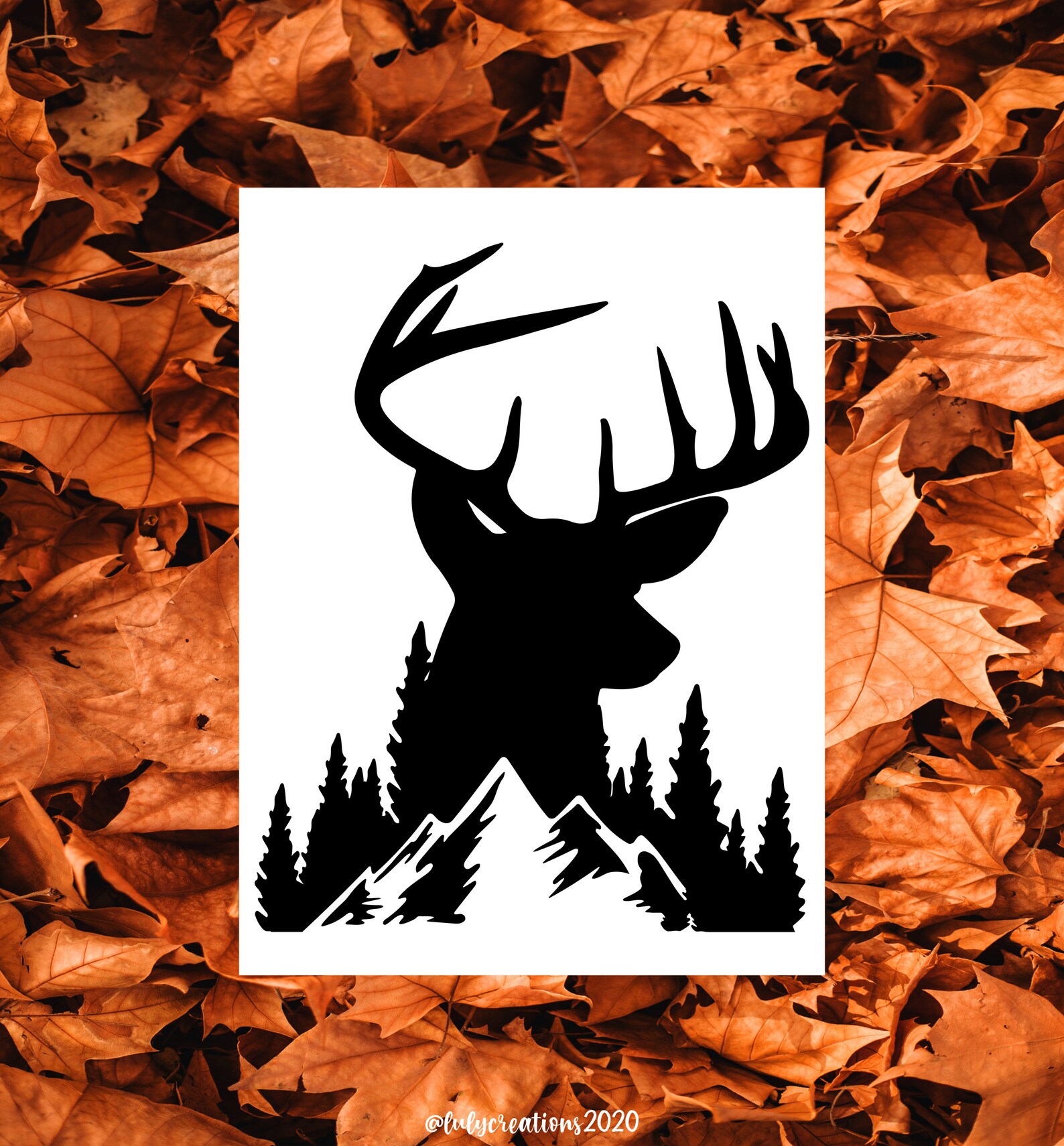 Deer Mountains Vinyl Decal Hunting Decal Mountains Sticker | Etsy