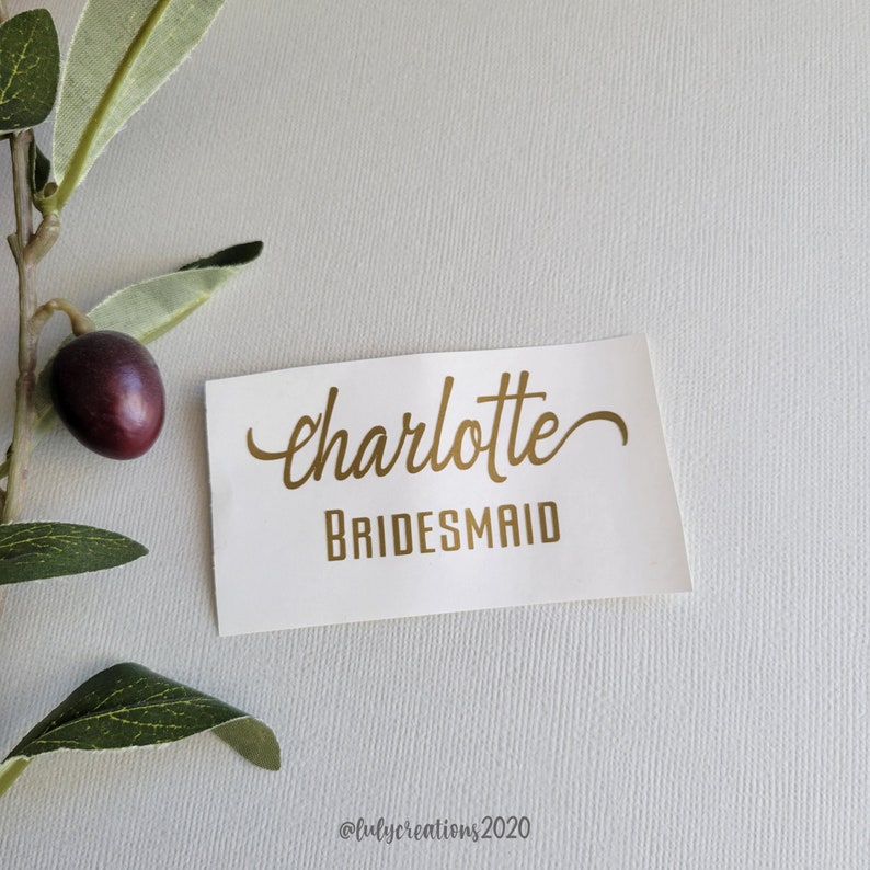 Bachelorette Party Names Vinyl Decal Bridesmaid Names - Etsy