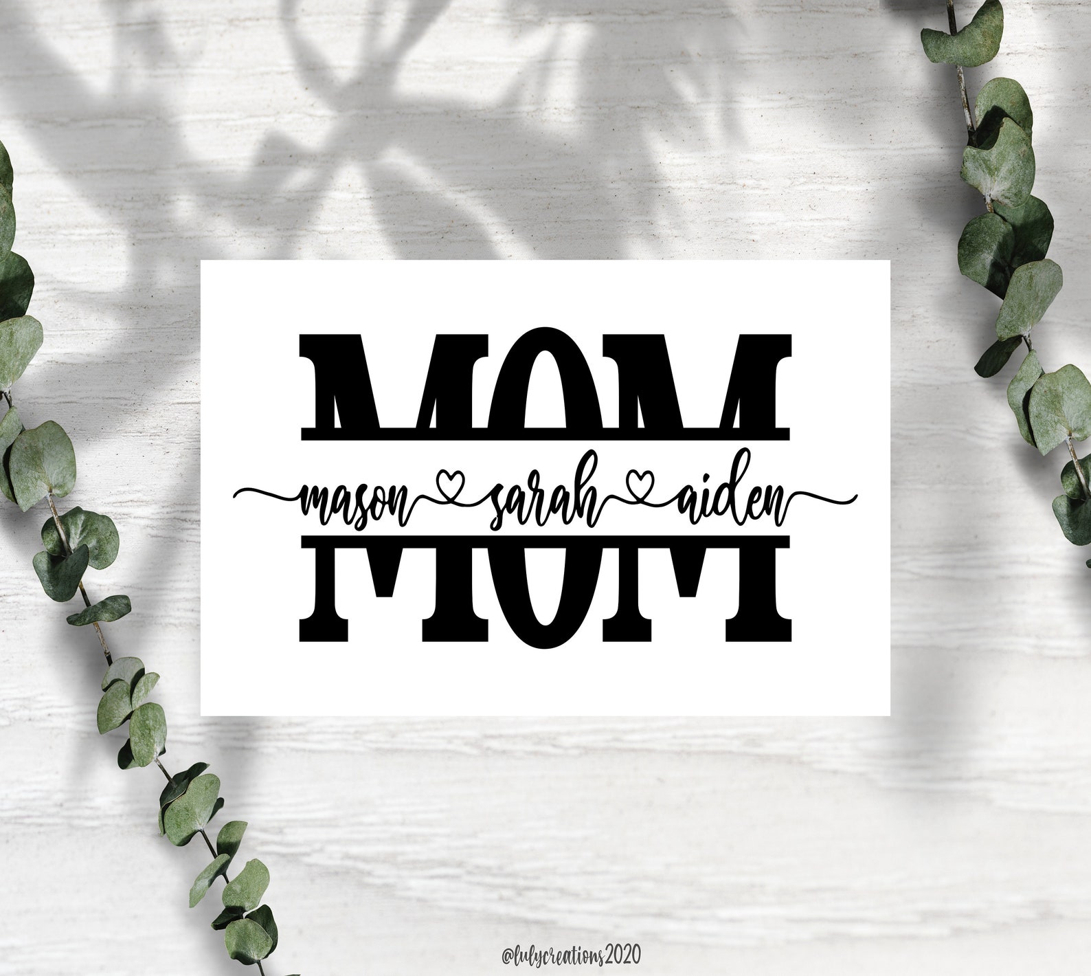 Mom Kids Names Vinyl Decal Custom Mother's Day Decal - Etsy