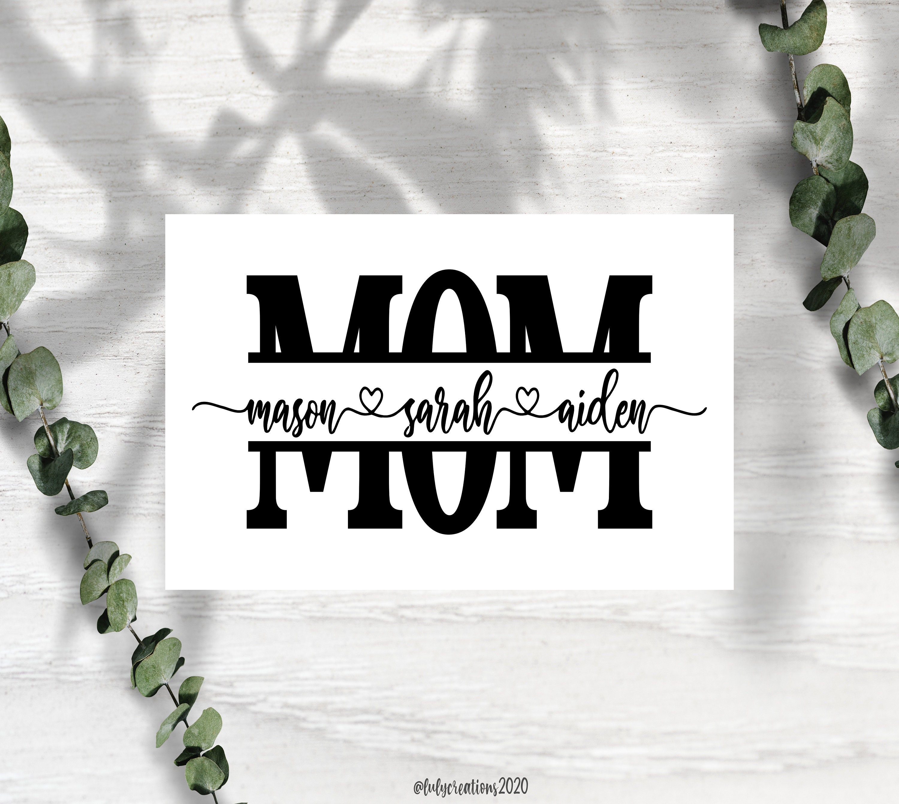 Mom Kids Names Vinyl Decal Custom Mother's Day Decal - Etsy