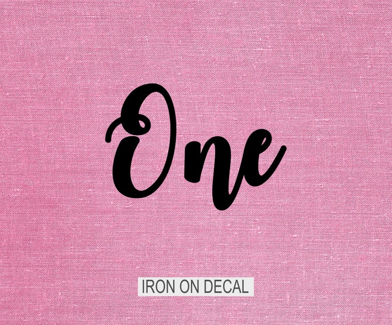 One Year Old Iron on Decal Birthday Iron On First Birthday - Etsy