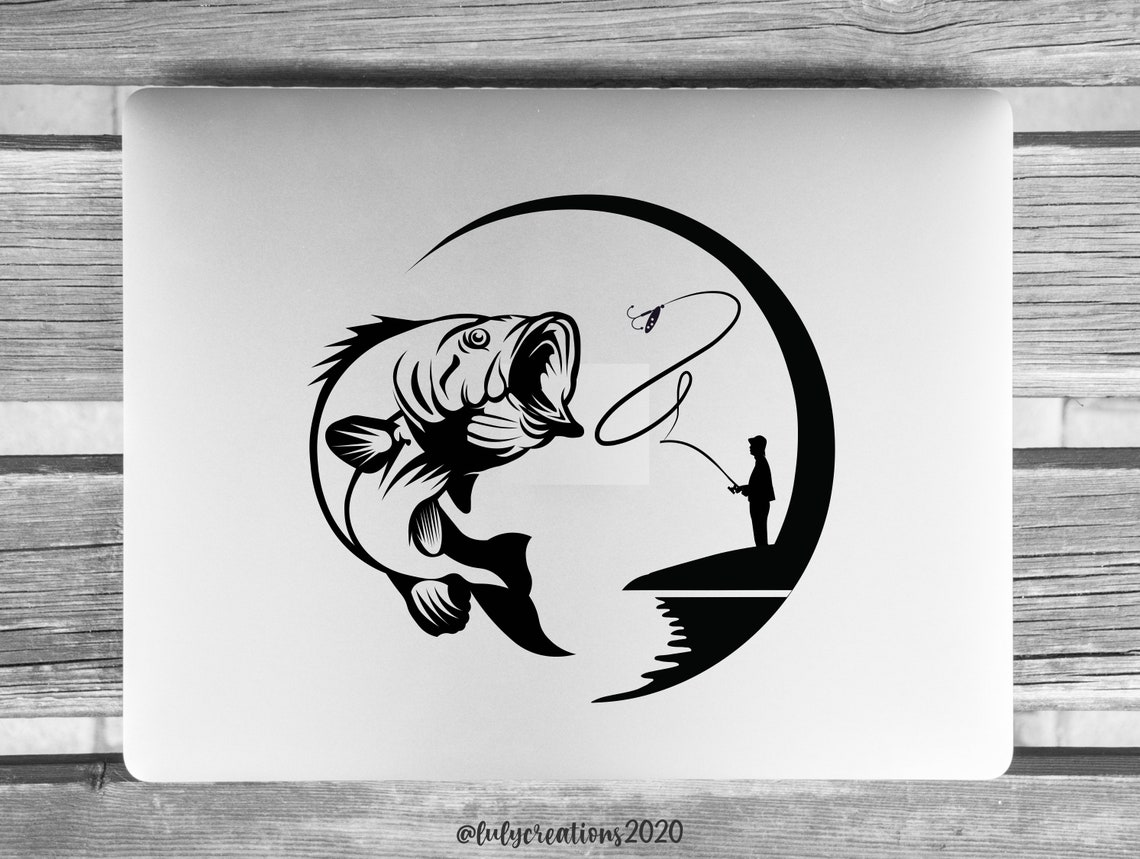 Bass Fishing Vinyl Decal Fisherman Decal Fishing Sticker - Etsy