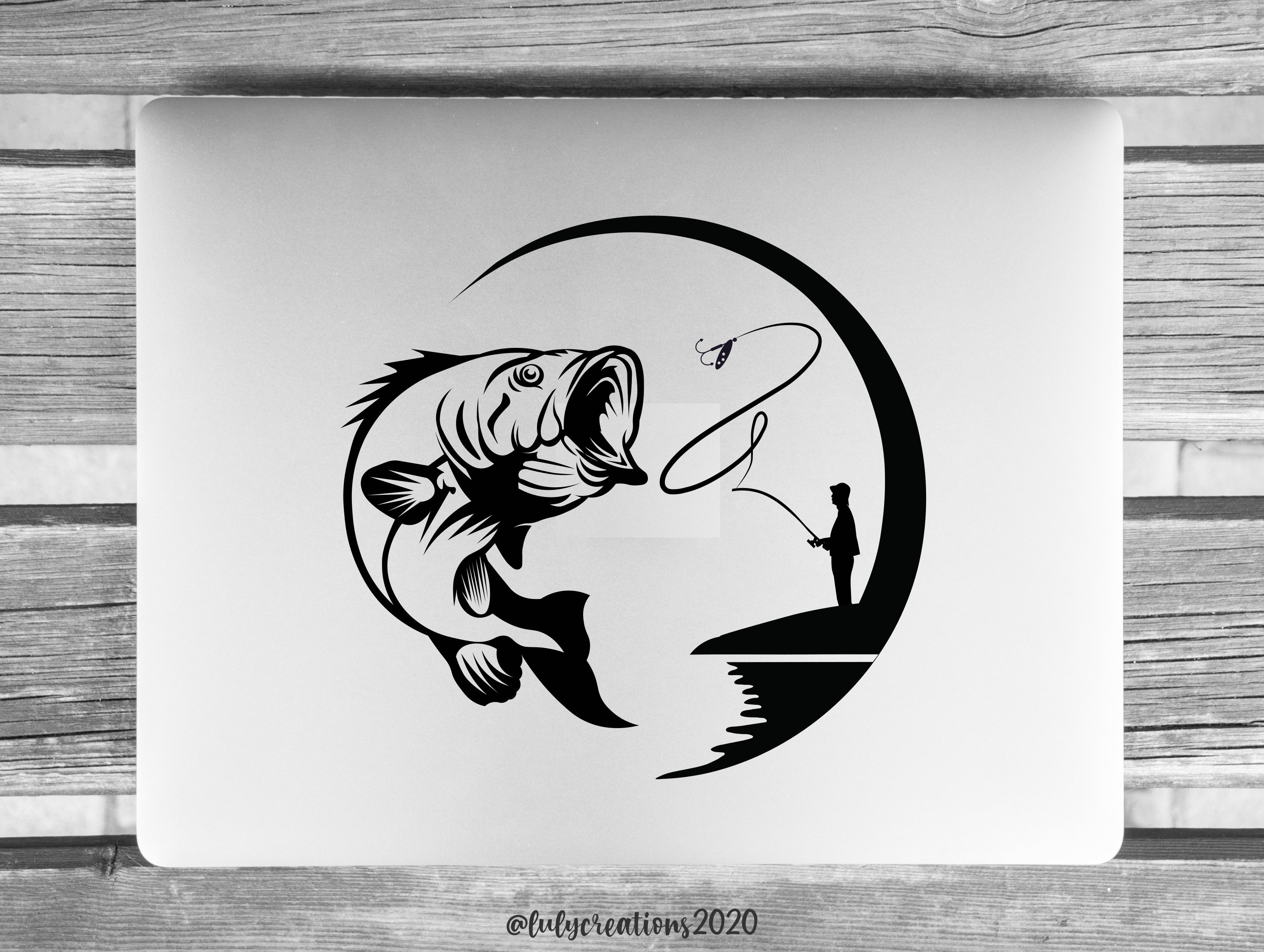 Bass Fishing Vinyl Decal Fisherman Decal Fishing Sticker - Etsy