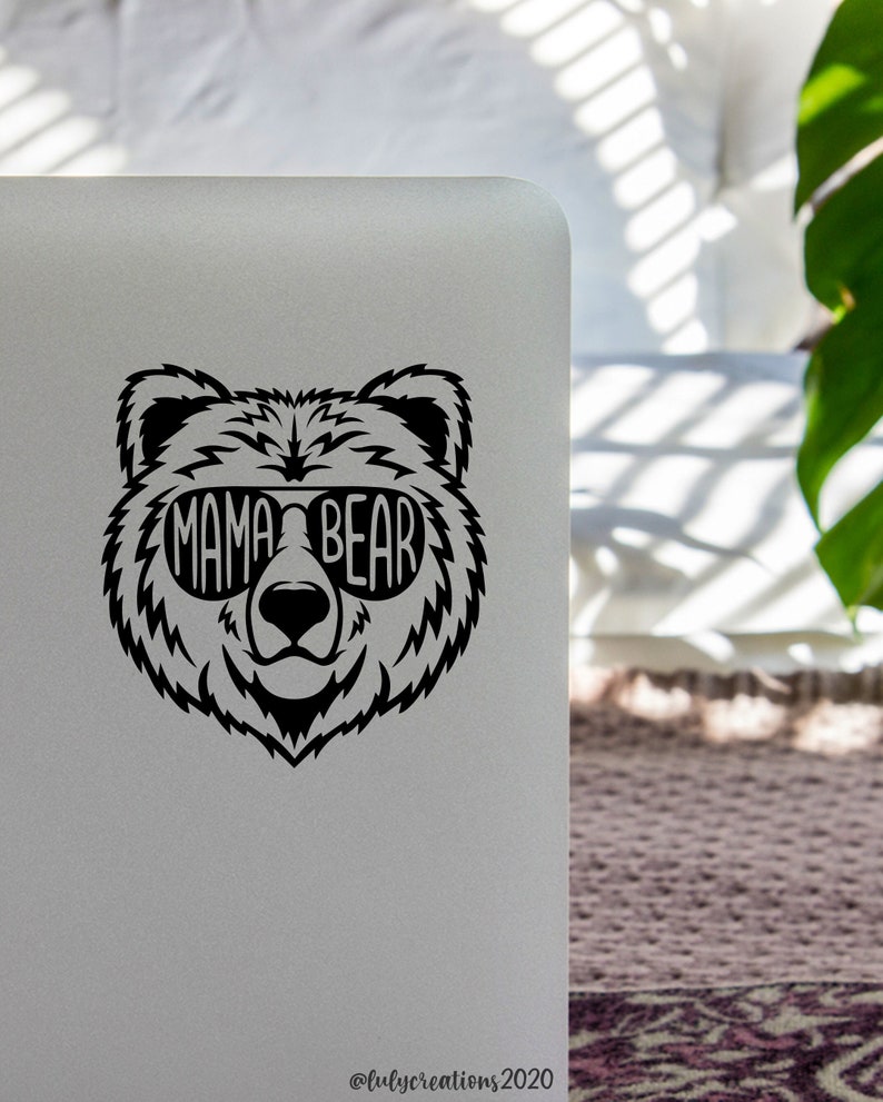 Mama Bear Vinyl Decal Mama Face Sticker Mama Bear Sticker - Etsy