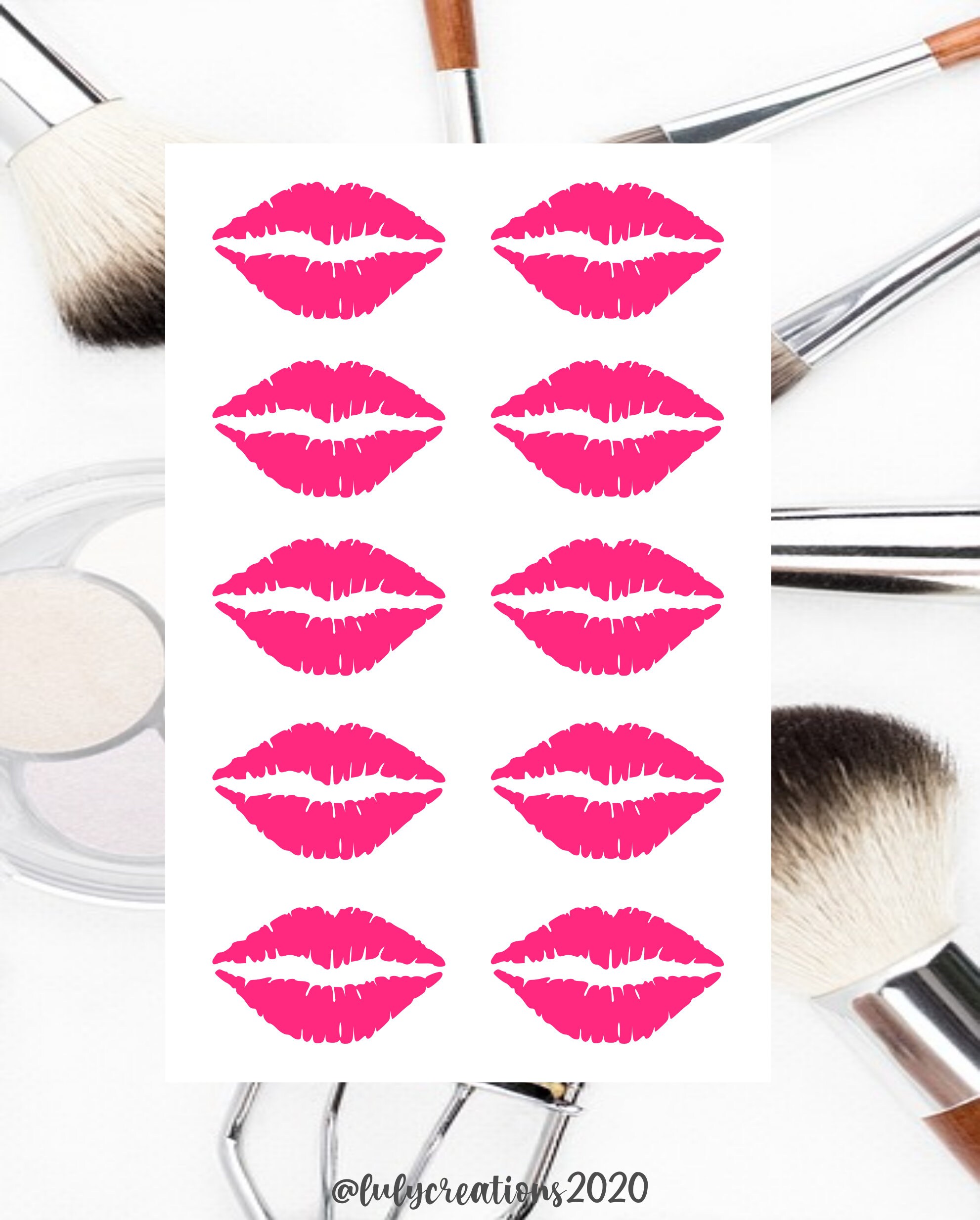 Lips Vinyl Decal Set of 10 Lips Decal Lips Stickers Mouth - Etsy