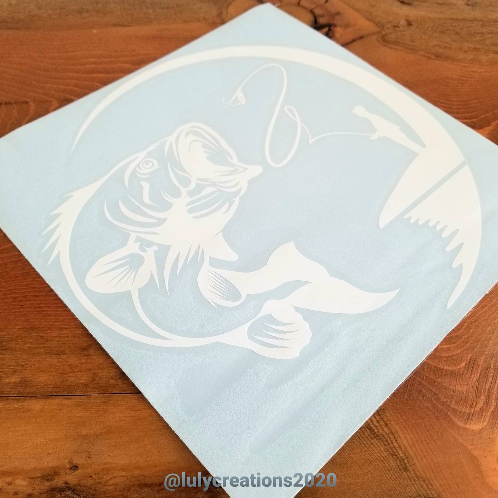 Bass Fishing Vinyl Decal Fisherman Decal Fishing Sticker - Etsy