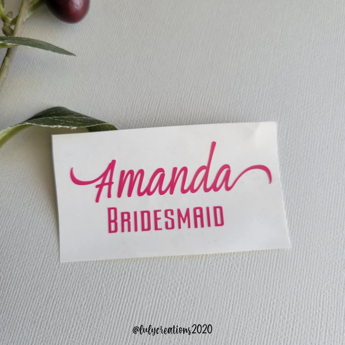 Bachelorette Party Names Vinyl Decal Bridesmaid Names - Etsy