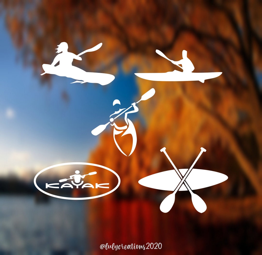 Kayak Vinyl Decal, Kayak Lovers Decal, Water Sport Decals, Kayak ...