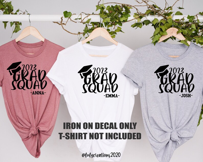 Personalized Grad Squad 2023 With Name Iron on Patch Senior - Etsy