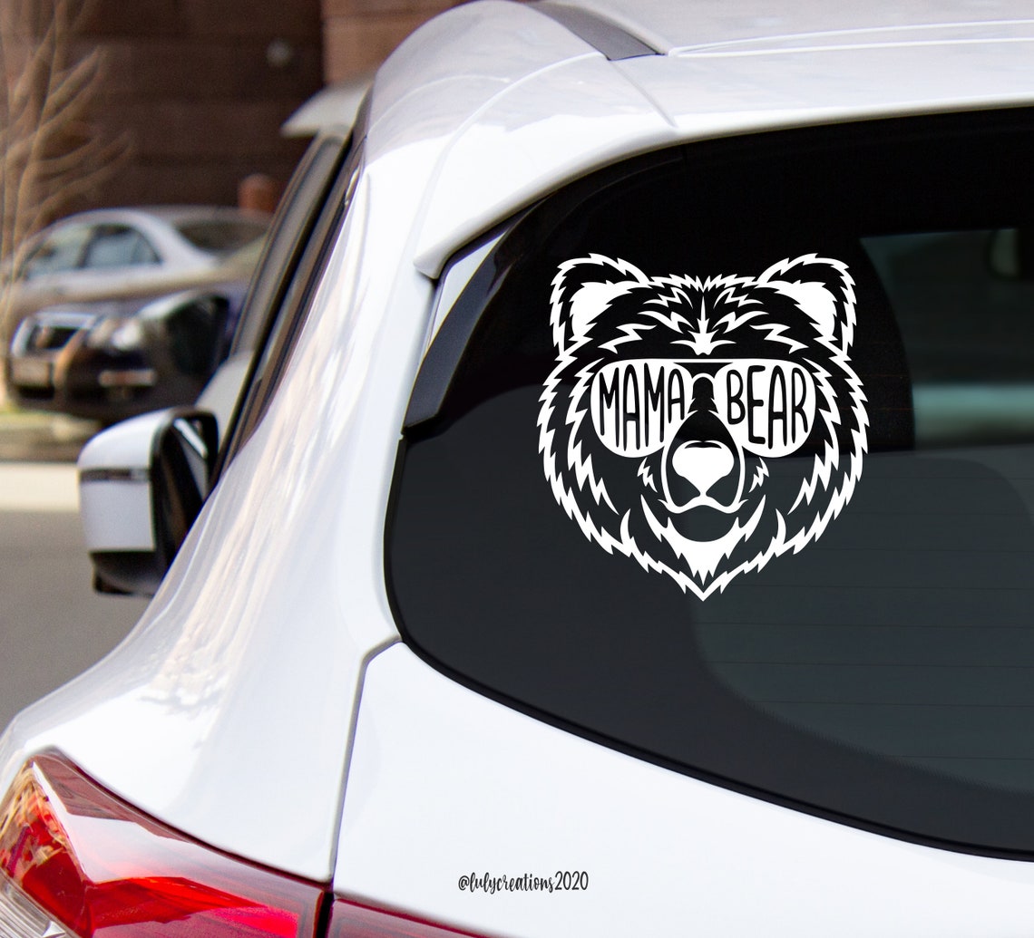 Mama Bear Vinyl Decal Mama Face Sticker Mama Bear Sticker | Etsy