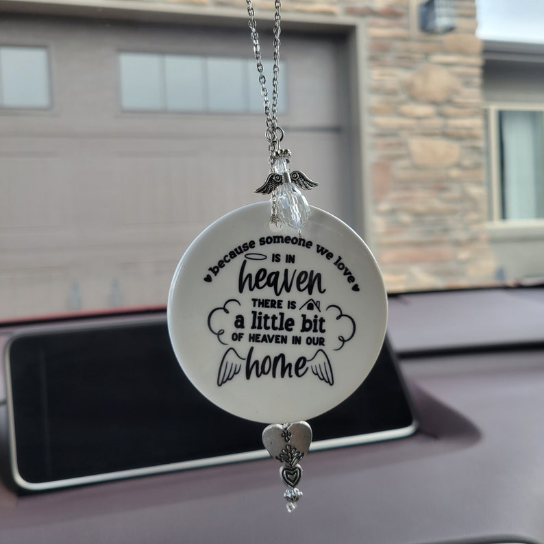 Memorial Car Rear Mirror Charm Memorial Car Charm Angel Car - Etsy