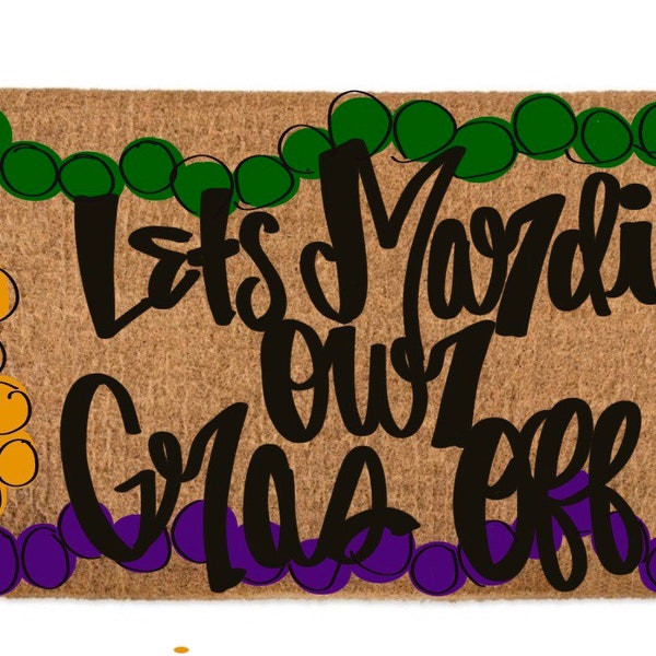 Mardi Gras Door Mat - Etsy