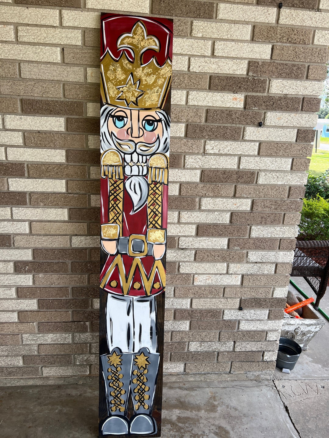 6ft Pine Nutcracker Door Leaner - Etsy