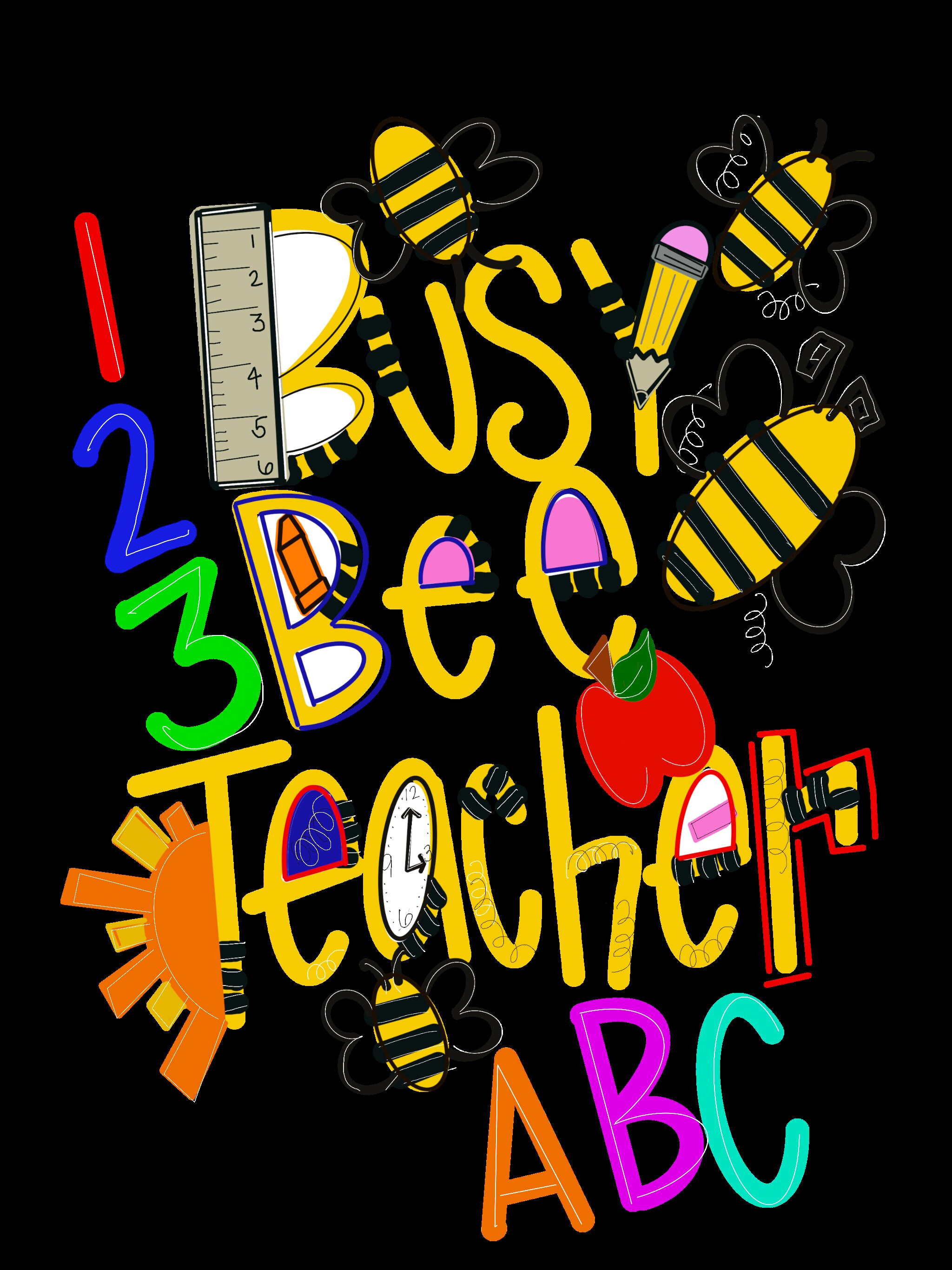 Busy Bee Teacher Png - Etsy