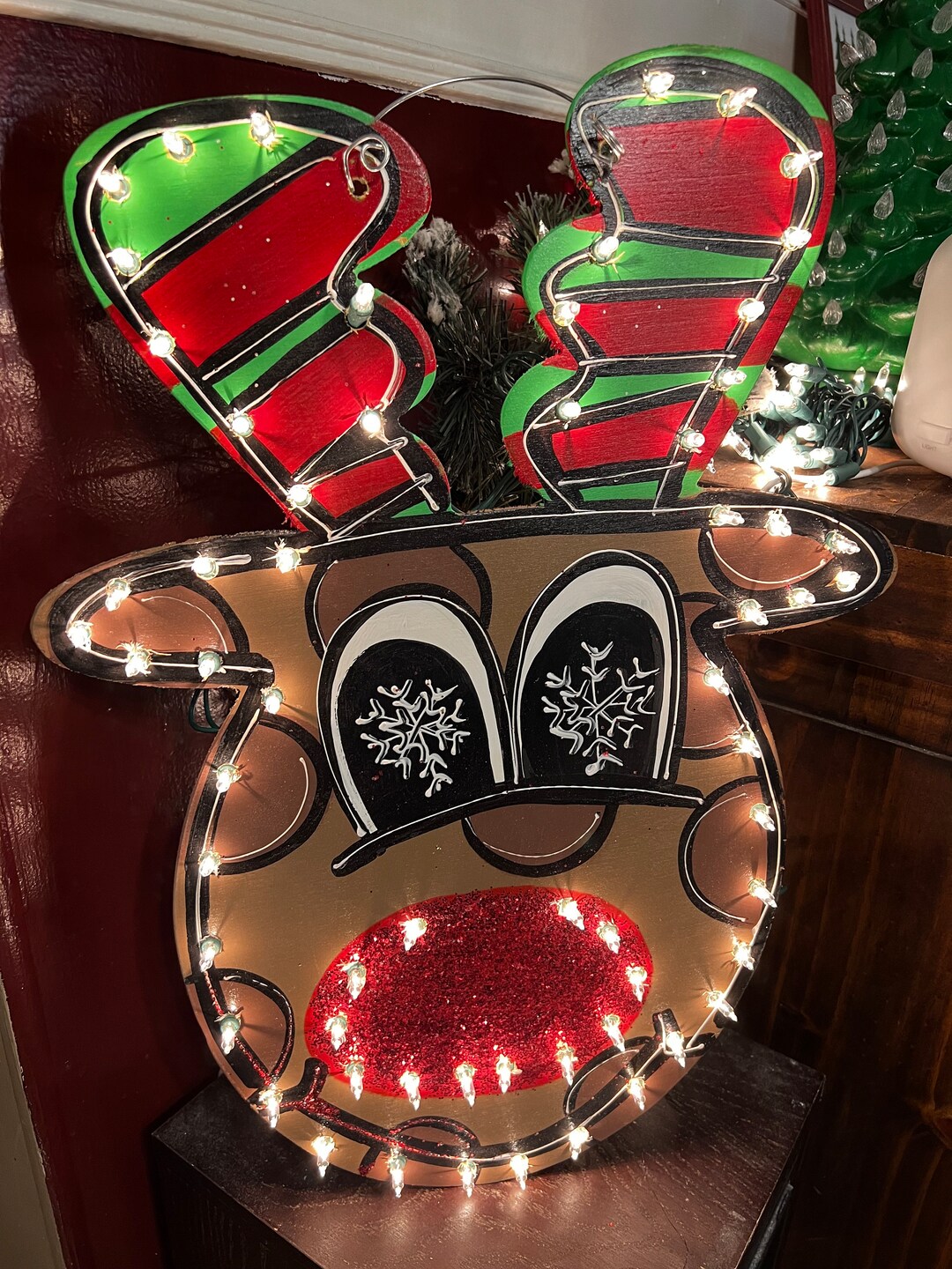 Reindeer Tree Topper - Etsy