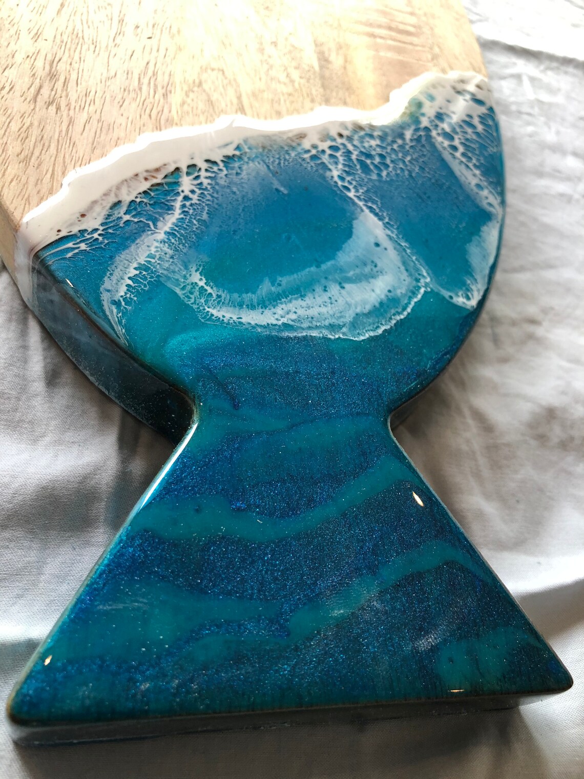 Fish Shaped Resin Art Charcuterie Board / Serving Tray - Etsy UK