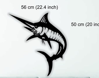Blue Marlin Metal Wall Art - Etsy