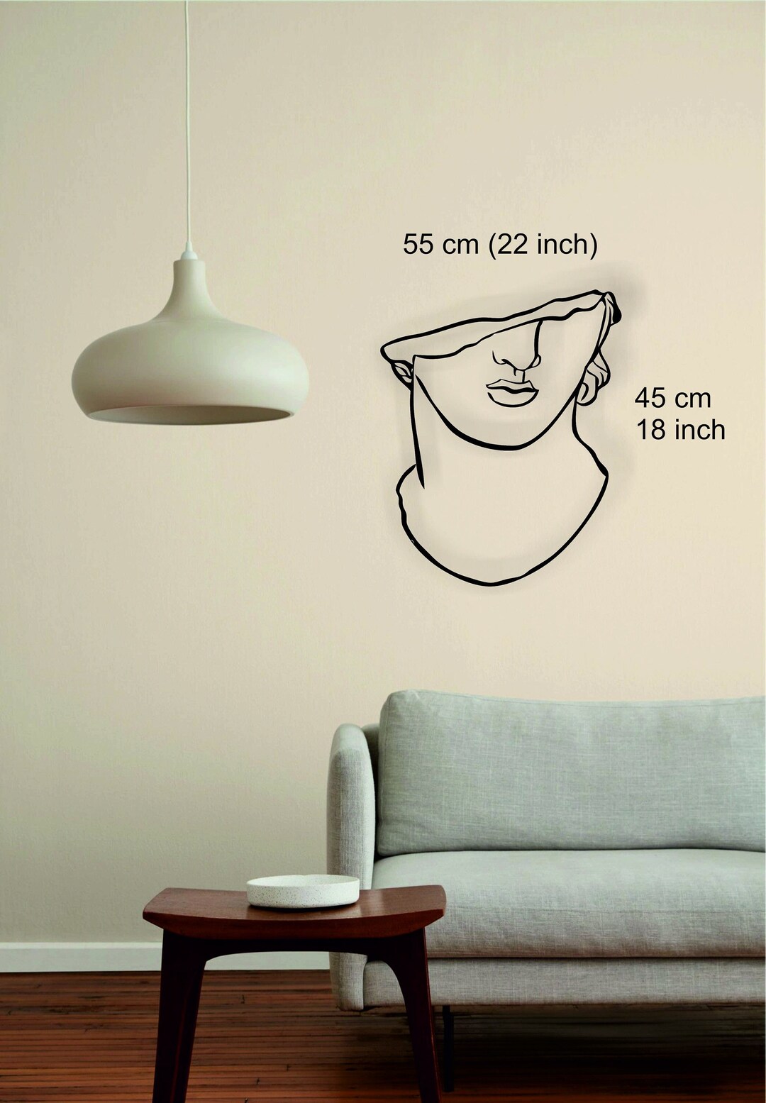 Metal Wall Decor. Apollo Head. Stylish Gift, Beautiful Ornament for the ...