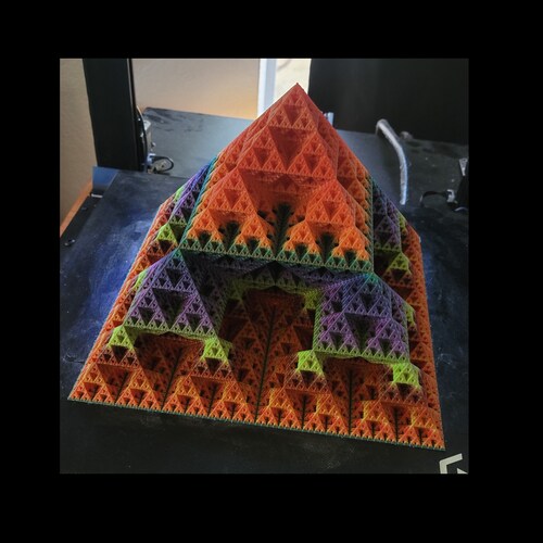 Fractal Pyramid / Sierpinski Triangle 3d Printed - Etsy