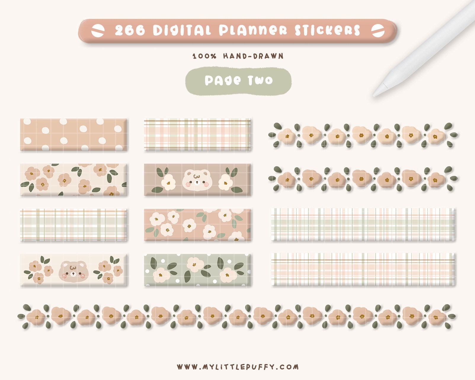 Kawaii Digital Planner Stickers for Goodnotes Planner/ - Etsy