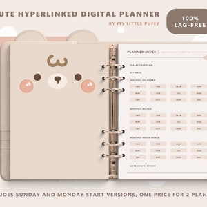 Cute Undated Digital Planner/ Realistic Digital Planner/ Undated ...