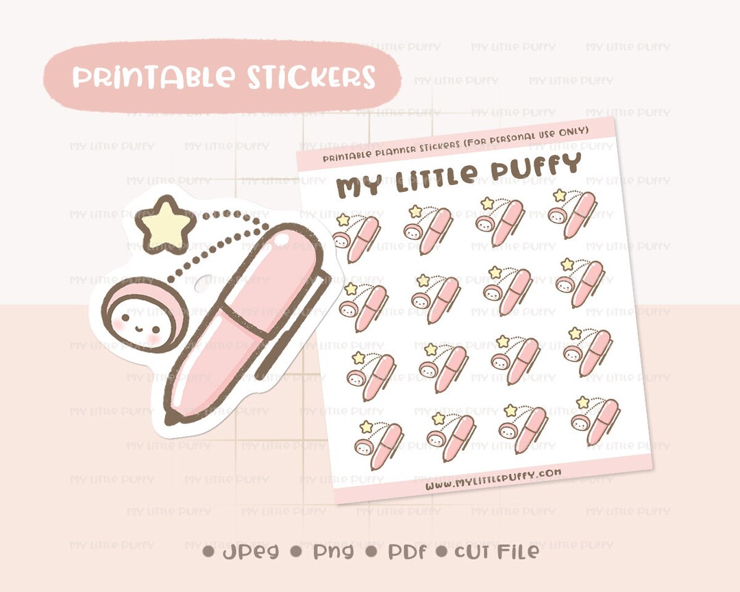 Planner Pen Printable Planner Sticker/ Writing Planner Sticker ...