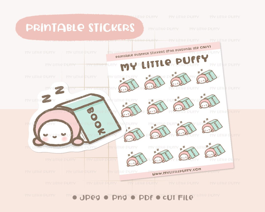 Books Reading Printable Planner Sticker/ Student Planner Stickers ...