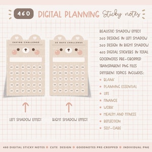 Cute Bear Digital Stickers/ Cute Digital Sticky Notes/ Kawaii Digital ...