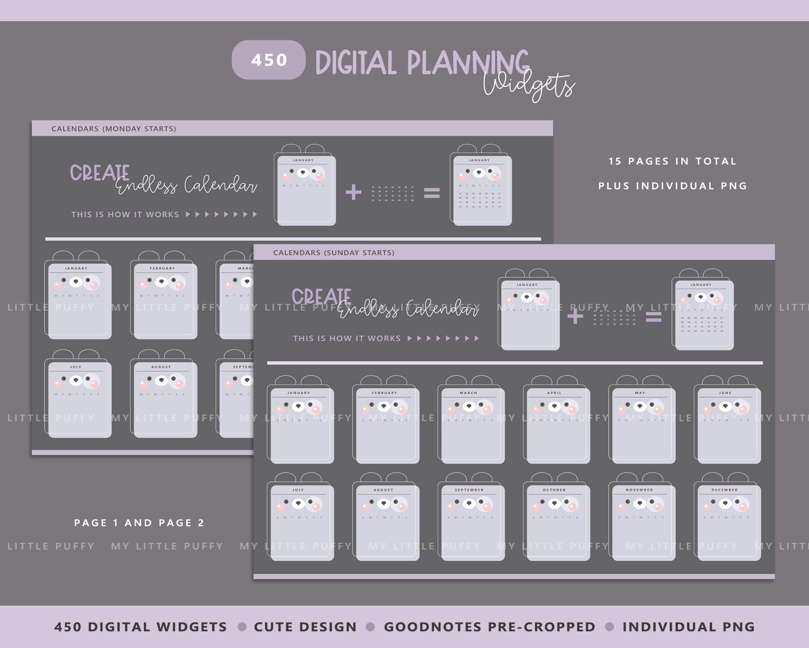 Cute Digital Stickers/ Cute Digital Widgets/ Cute Digital Planner ...