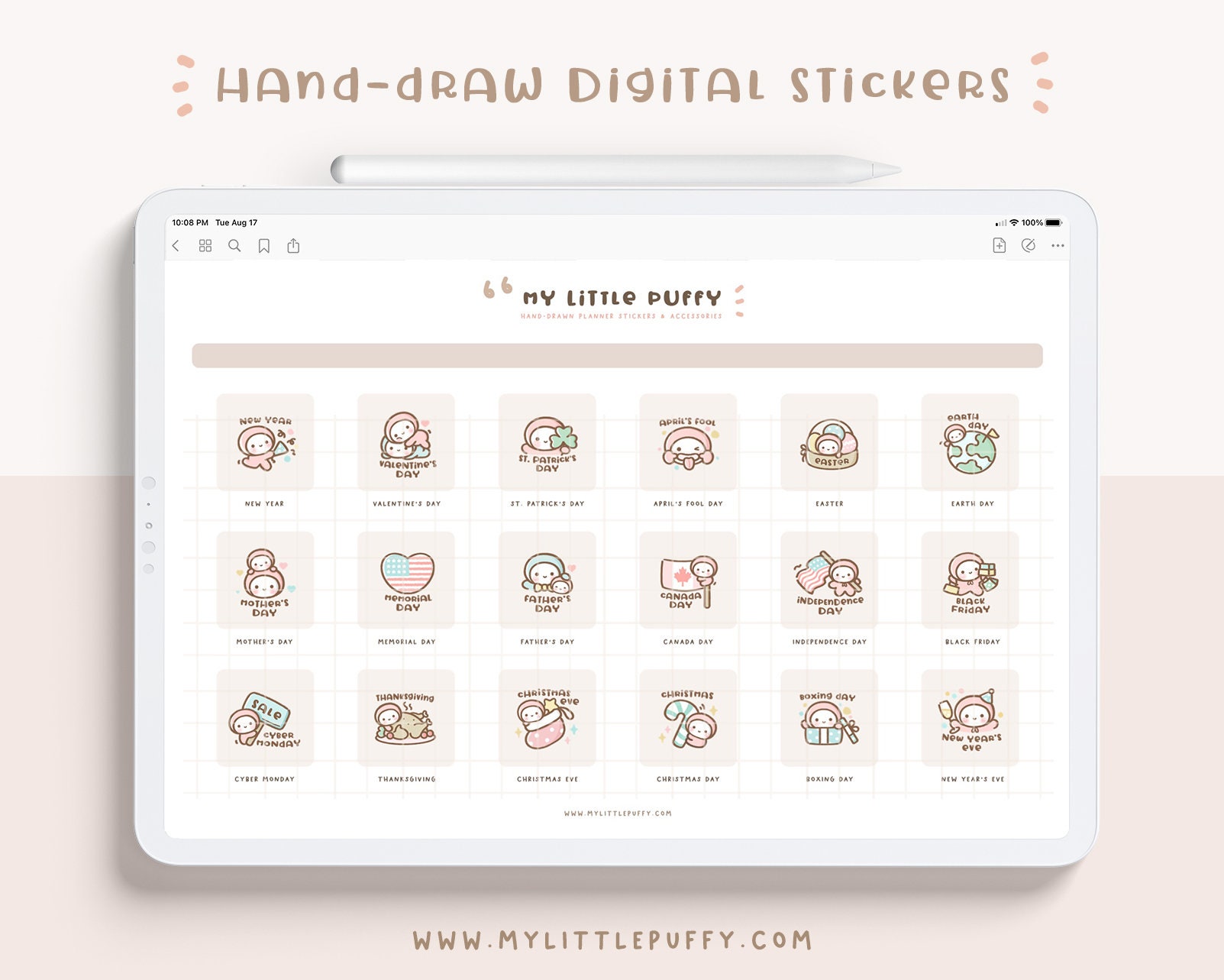 Public Holidays Digital Planner Stickers/ Holidays and Events - Etsy