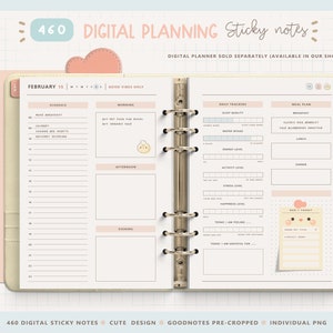 Cute Digital Sticky Notes/ Cute Digital Stickers/ Kawaii Digital ...