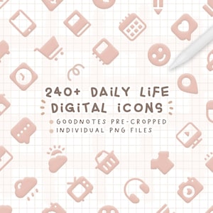 Pink Undated Digital Planner/ Goodnotes Planner/ Daily Digital Planner ...