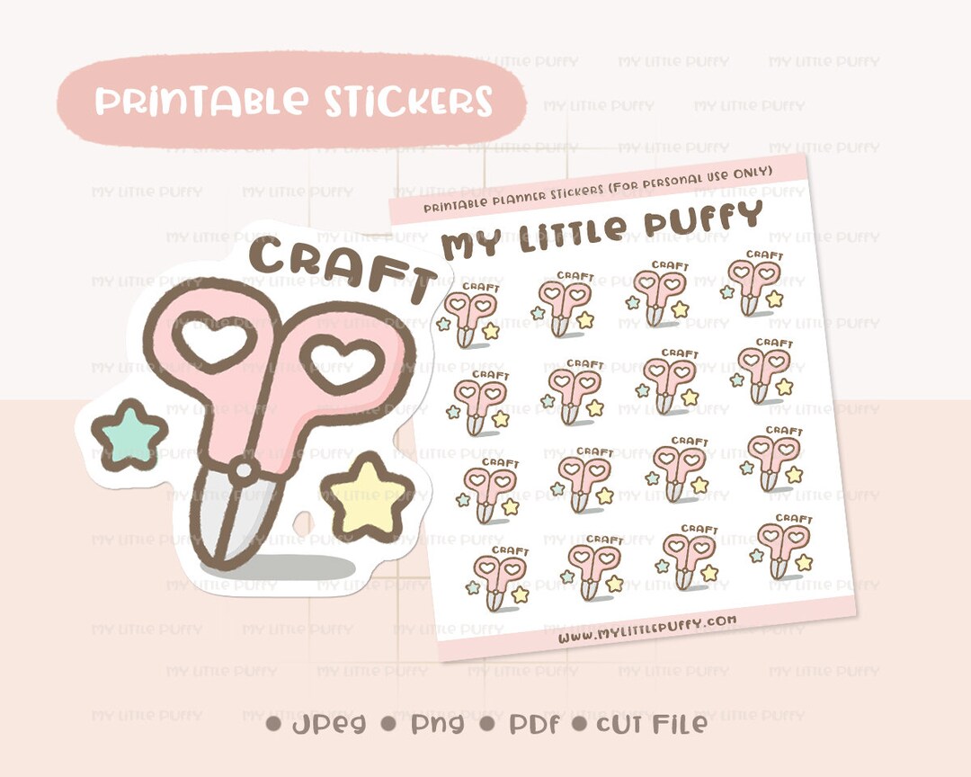 Cute Crafting Printable Planner Sticker/ Crafting Planner Sticker ...