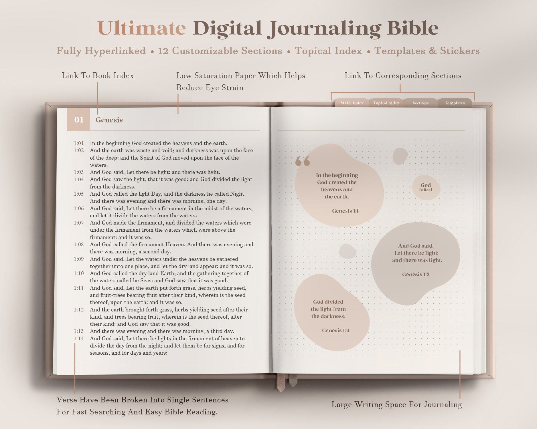 Digital Bible Journal/ Digital Study Bible/ Digital Bible Study Journal ...