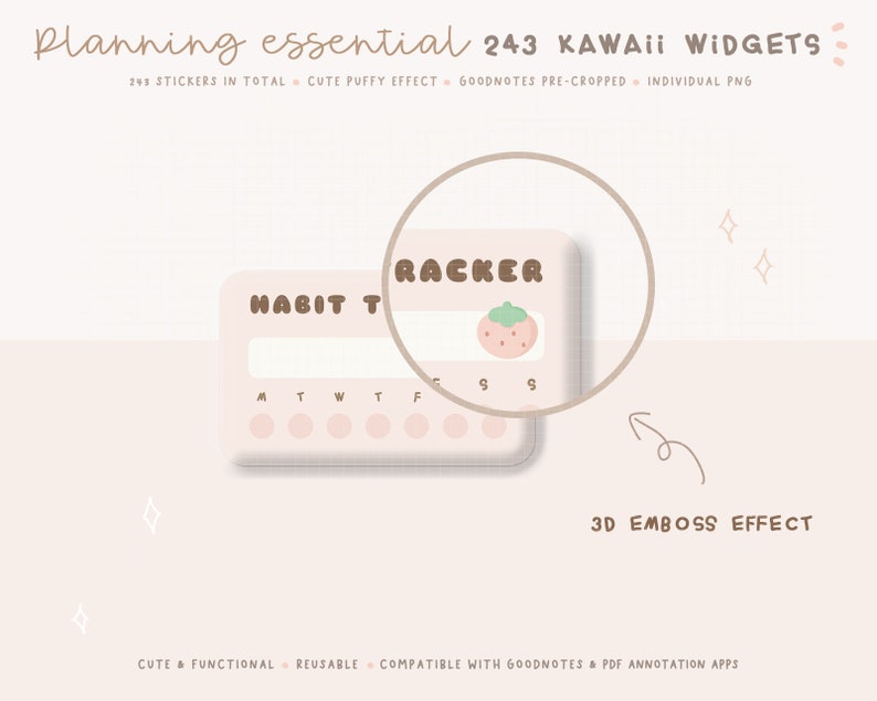 Cute Digital Widgets/ Cute Digital Planner Stickers/ Cute - Etsy