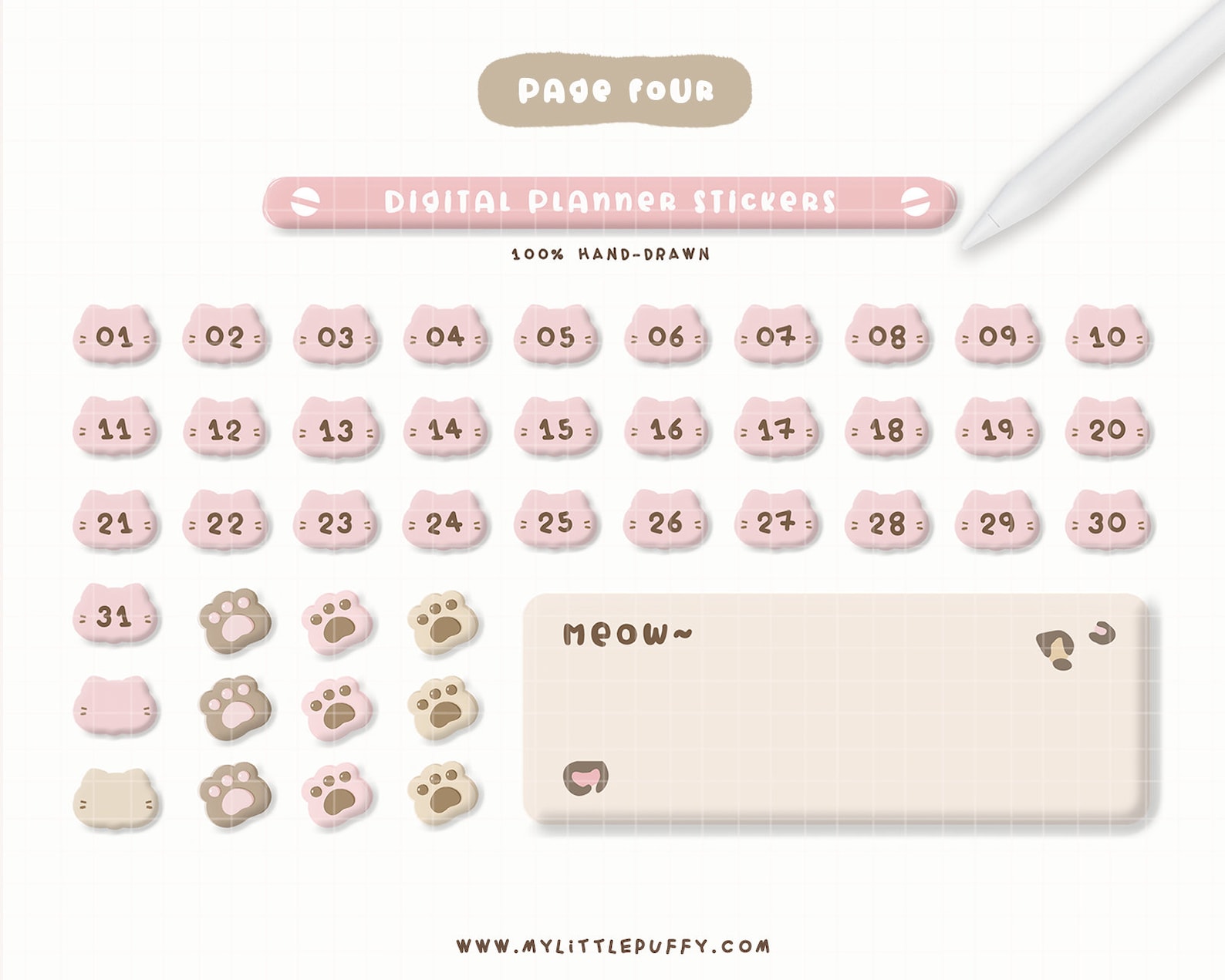 Kawaii Digital Planner Stickers for Goodnotes Planner/ - Etsy
