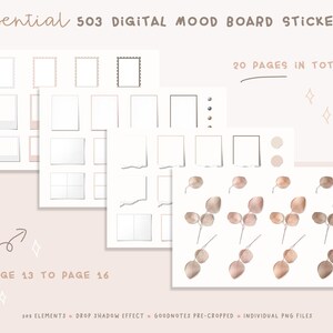 Digital Mood Board Stickers/ Vision Board Digital Stickers Pink ...