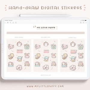 Cute Digital Planner Stickers/ Pamper Digital Stickers/ Cute Goodnotes ...