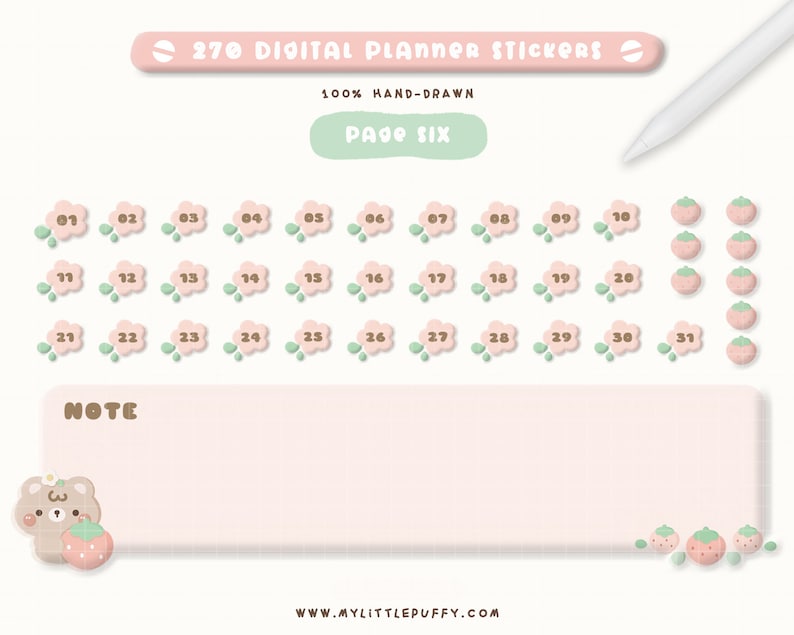 Cute Digital Planner Stickers for Goodnotes Planner/ Goodnotes - Etsy
