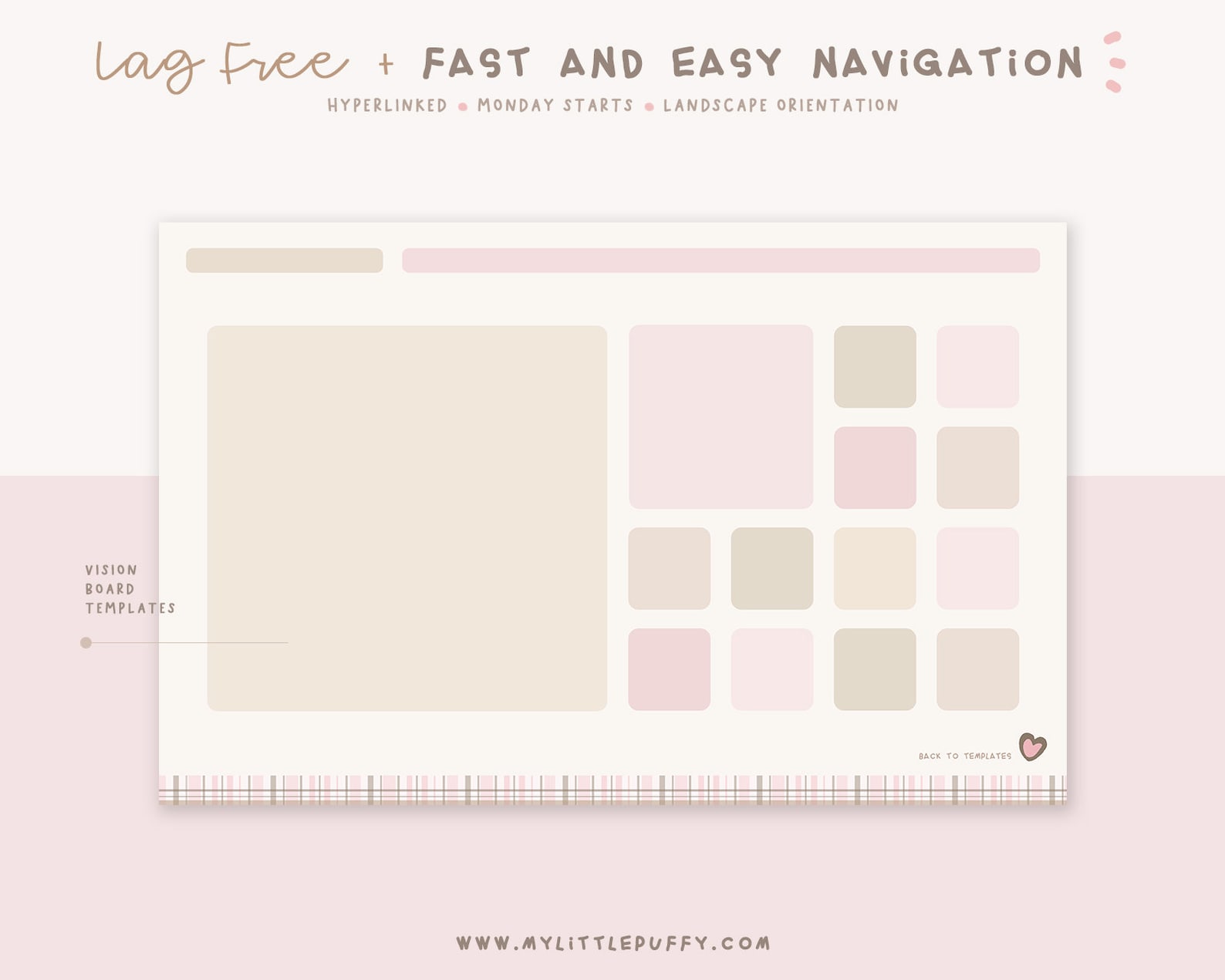 Undated Kawaii Weekly Digital Planner/ Cute Digital Planner/ Kawaii ...