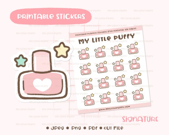 Nail Polish Printable Planner Sticker/ Nail Polish Planner | Etsy