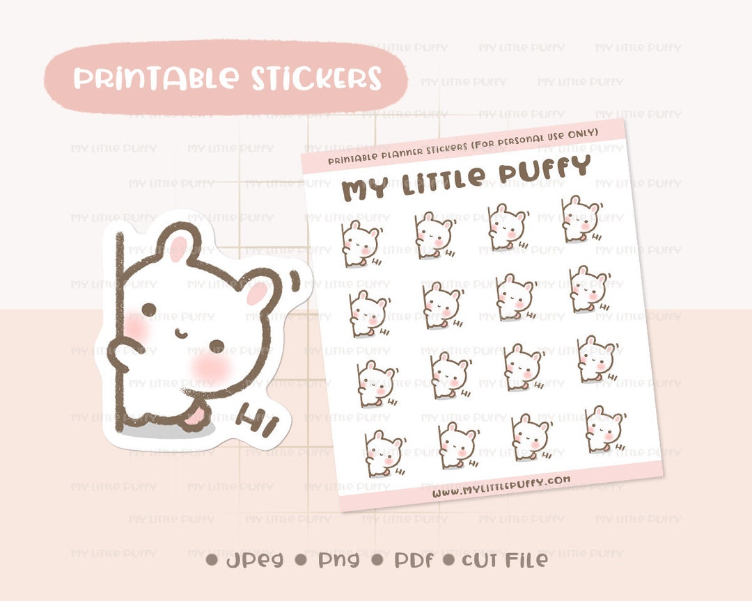 Peekaboo Printable Planner Sticker/ Sneaky Planner Sticker/ Hand Drawn ...