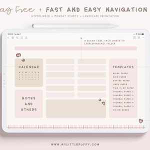 Undated Kawaii Weekly Digital Planner/ Cute Digital Planner/ Kawaii ...