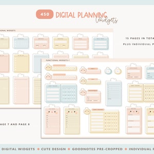 Cute Digital Stickers/ Cute Digital Planner Widgets/ Cute Digital ...