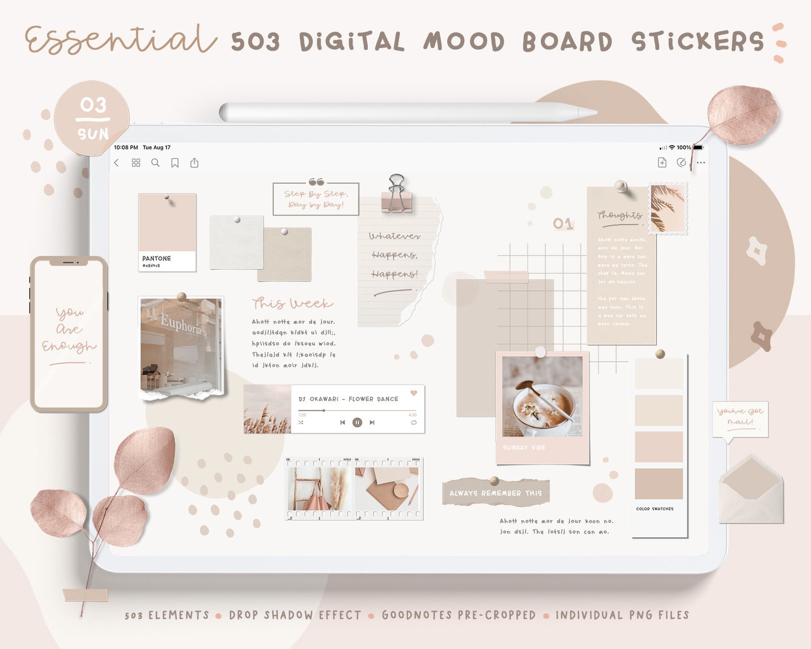 Digital Mood Board Stickers/ Vision Board Digital Stickers - Etsy