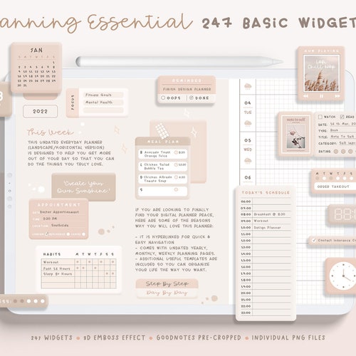 Digital Planner Sticker PNG Goodnotes Notability Stickers - Etsy