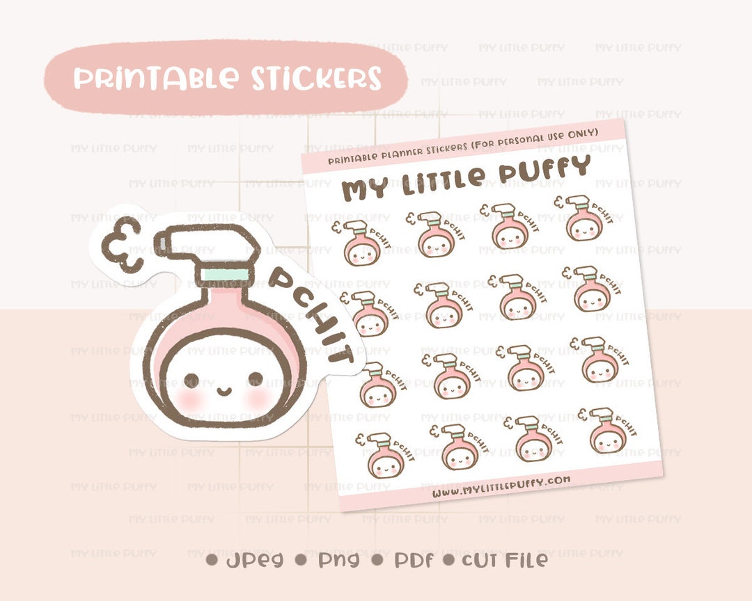Cute Water Sprayer Printable Planner Sticker/ Gardening Sprayer Planner ...