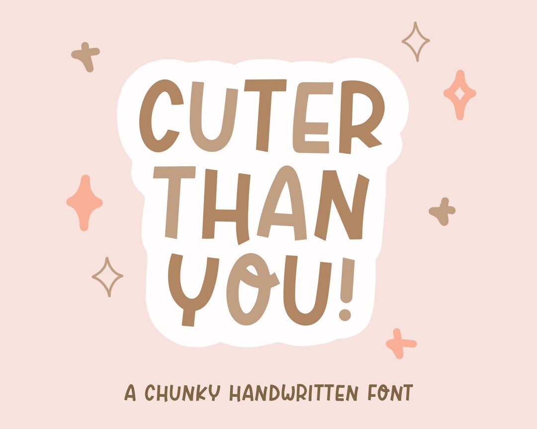 Cute Font/ Fun Handwritten Font/ Cute Handwriting Font/ Fun Font/ Block ...