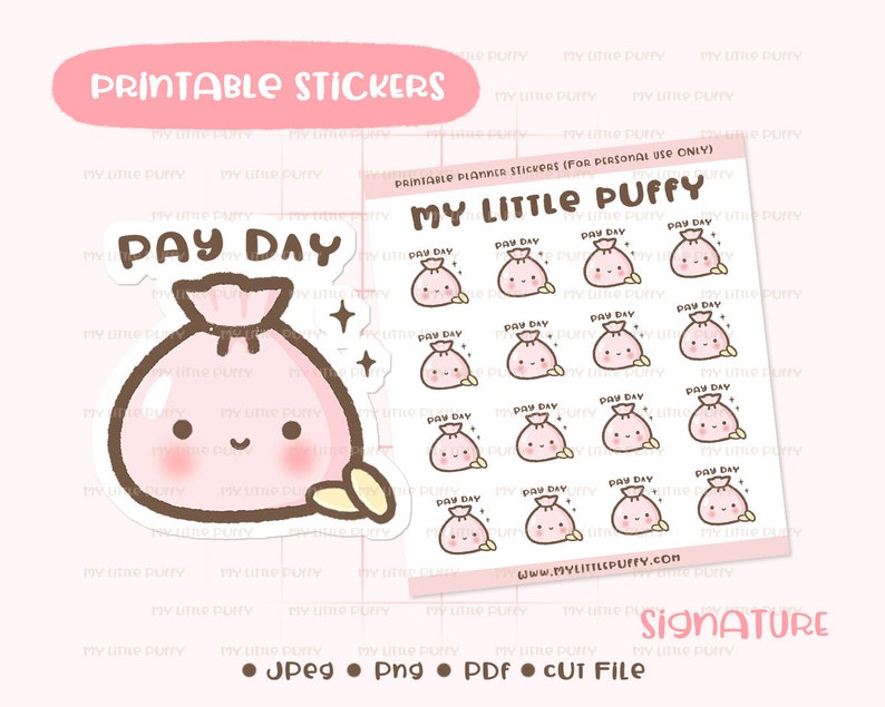 Cute Payday Printable Planner Sticker/ Payday Planner Sticker/ | Etsy
